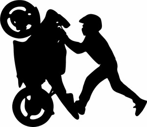 Stunt Rider Motorcycle Vinyl Decal / Sticker | eBay