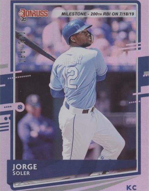 2020 Panini Donruss - Jorge Soler #202 Milestone Stat Line /200 for ...