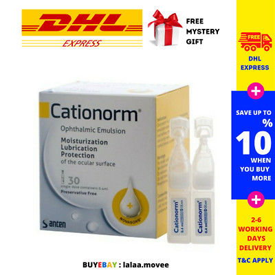 30's x 0.4ml CATIONORM Ophthalmic Emulsion Vial Eye Drops FREE DHL SHIP ...