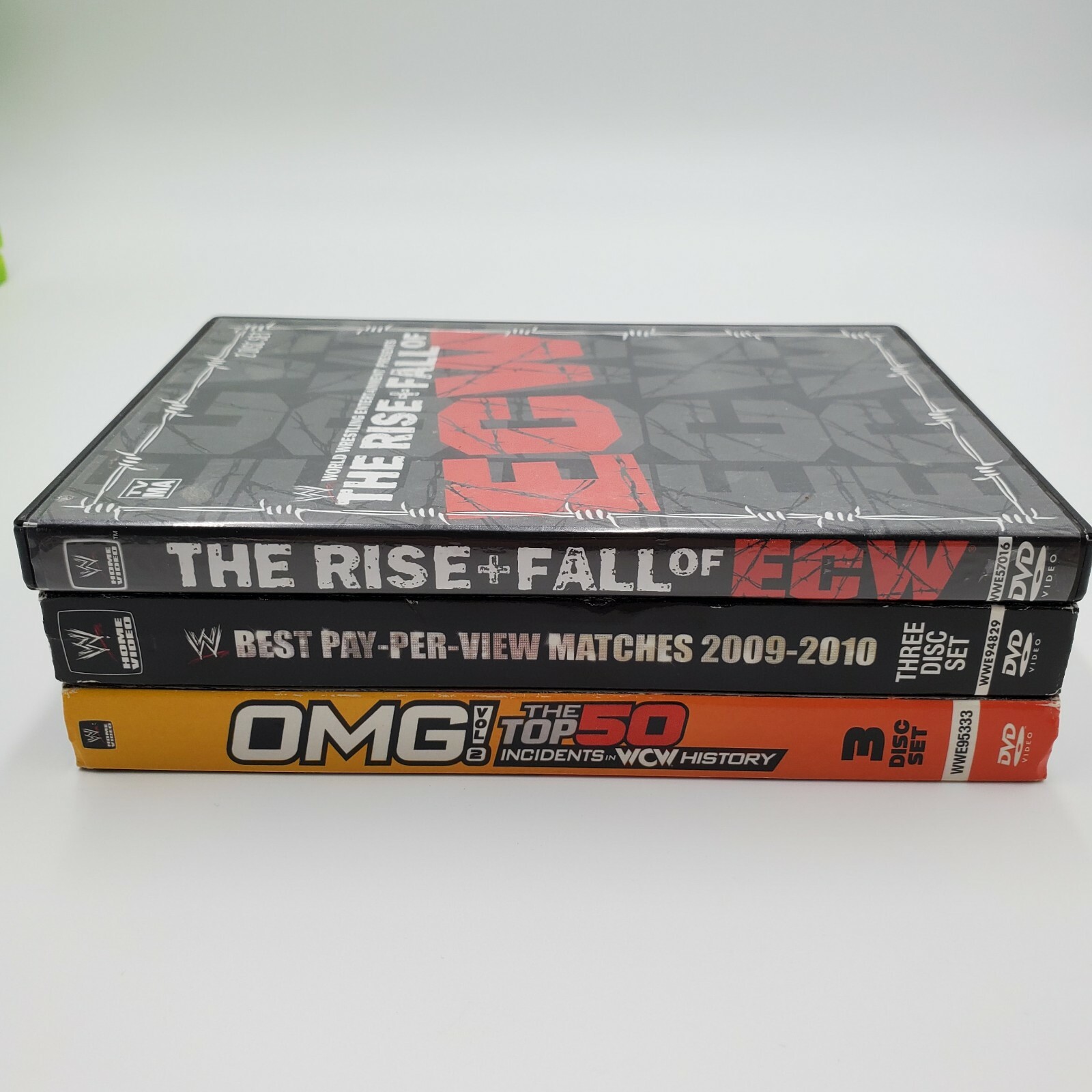 Lot Of 3 Wrestling DVD Movie Lot WWE Wrestlemania ECW WCW Sets ...