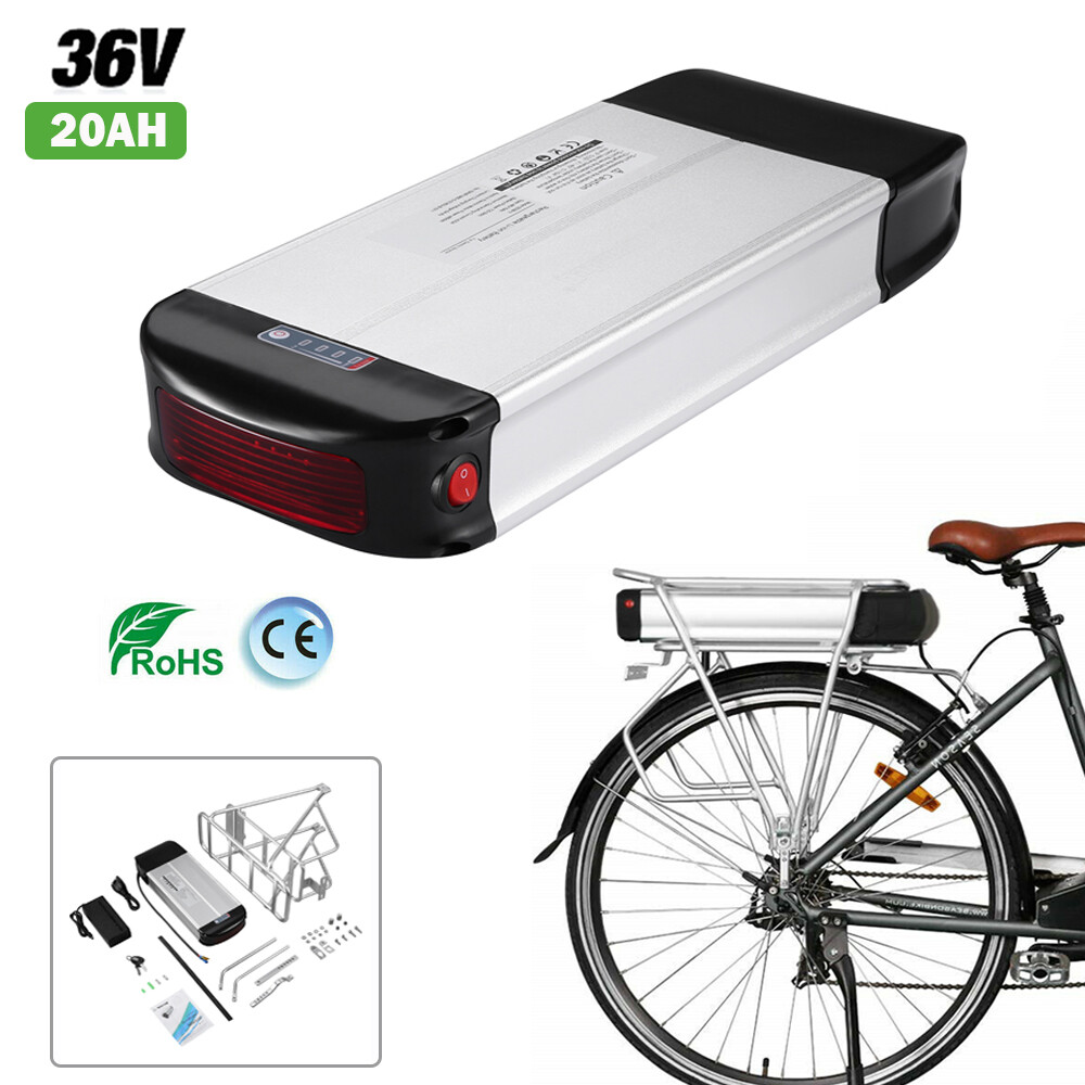 36V Rear Rack Ebike Battery 20Ah Electric Bike Lithium Battery Pack ...