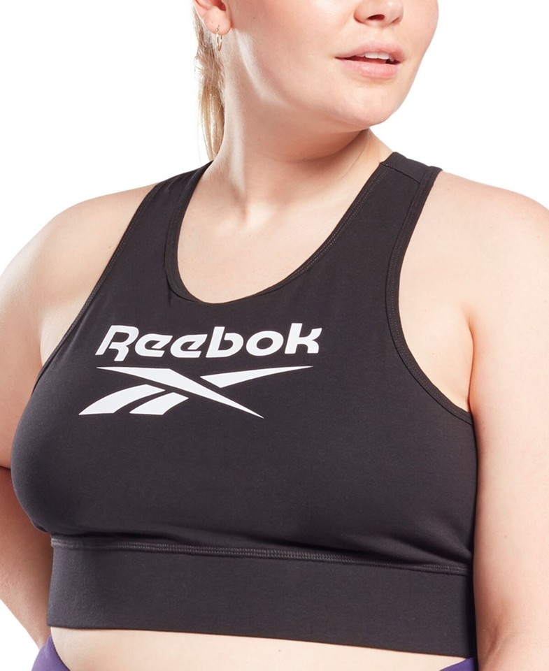 Reebok Women's Identity Sports Comfortable Bra Plus Size 1X Black NWT ...
