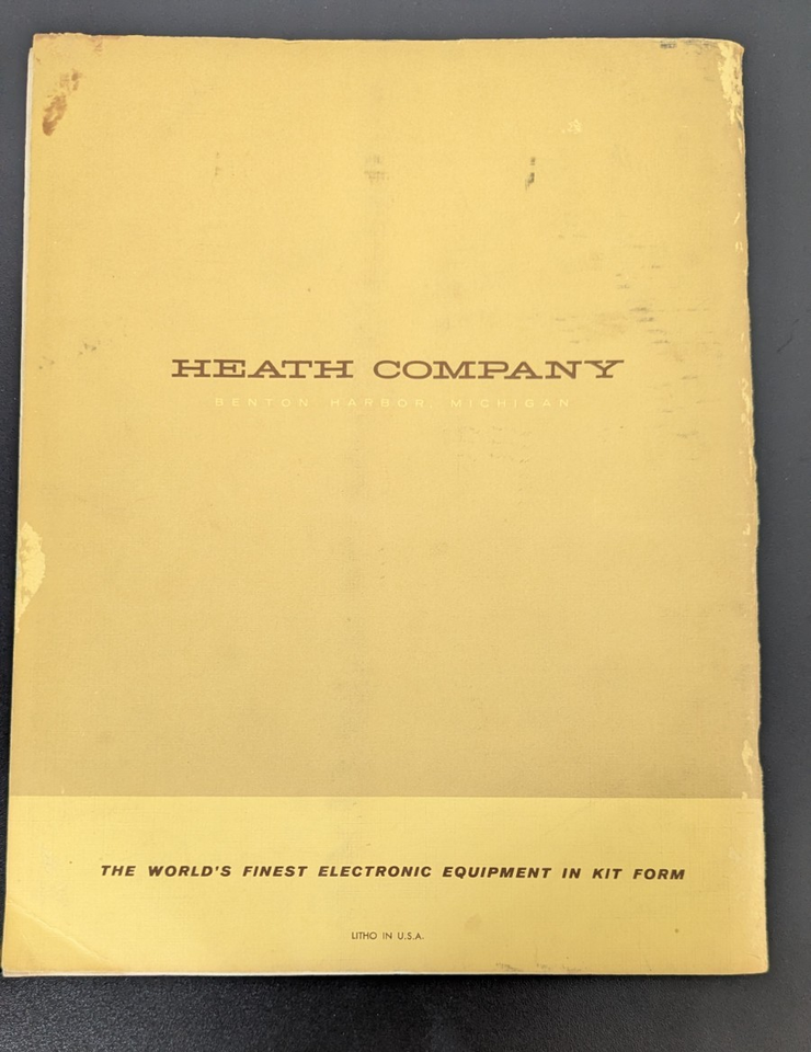 HEATHKIT SB-610 Monitor Scope Assembly Manual (ORIGINAL) with schematic ...
