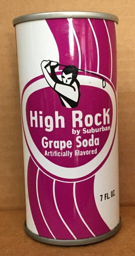 HIGH ROCK GRAPE SODA - 7 OZ CAN - PEPSI-COLA BOTTLING COMPANY NEWPORT ...