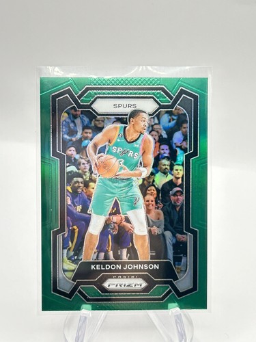 2023-24 Panini Keldon Johnson Green Prizm Holo Basketball Card San ...