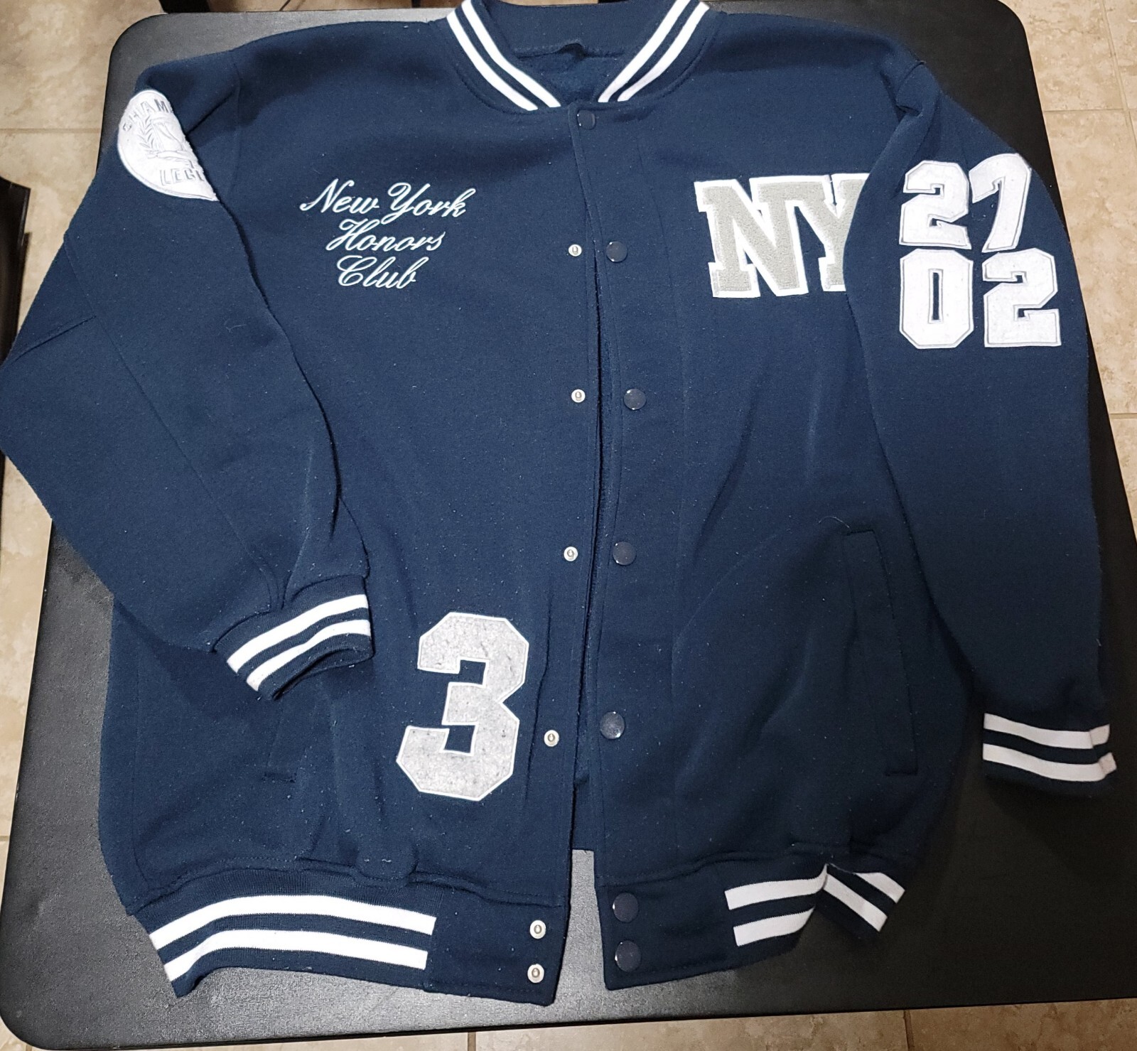 New York Honors Club Varsity Jacket Embroidered 2XL - Gem
