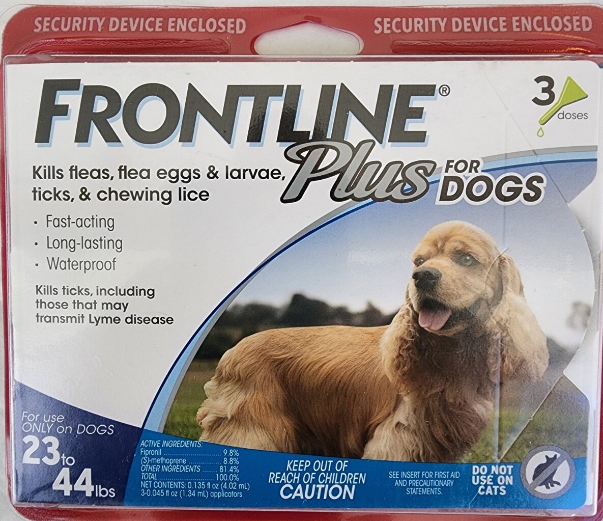 FRONTLINE PLUS FOR DOG 23-44 lbs (3) Doses New Sealed 350604287100| eBay