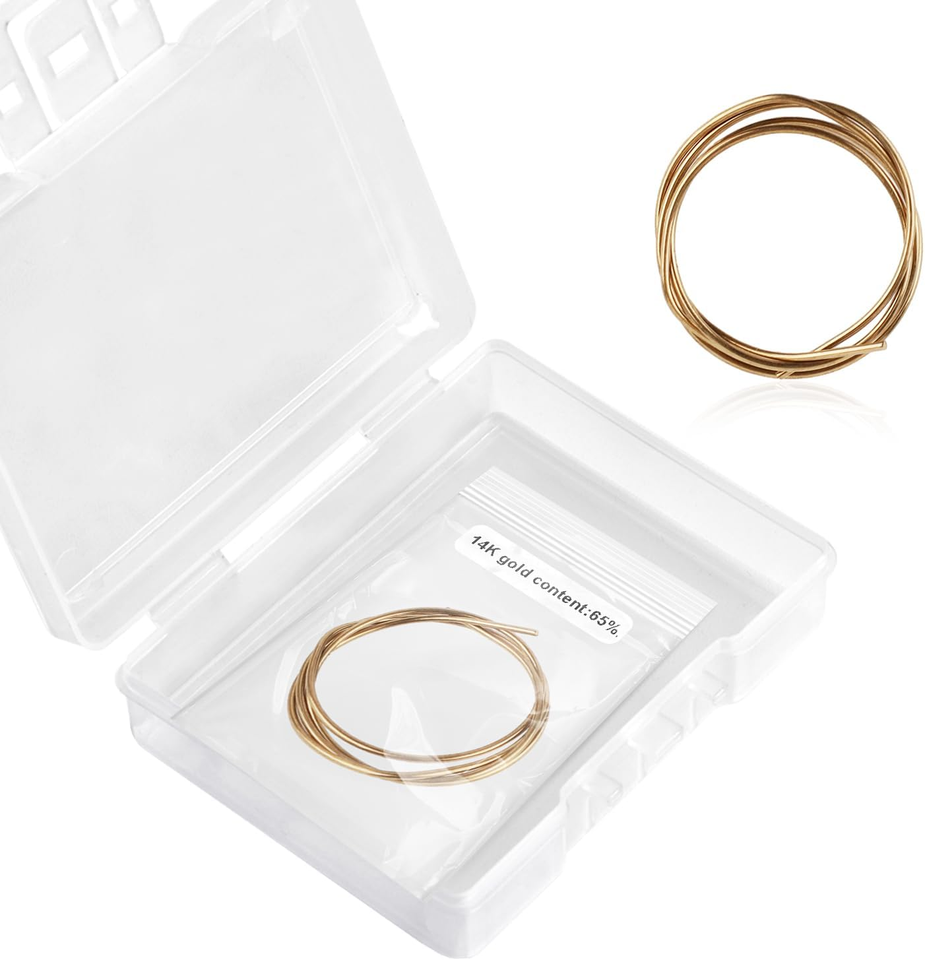 14K Gold Solder Wire for Jewelry Making, 6.3 Inch Long Easy Solder Gold ...