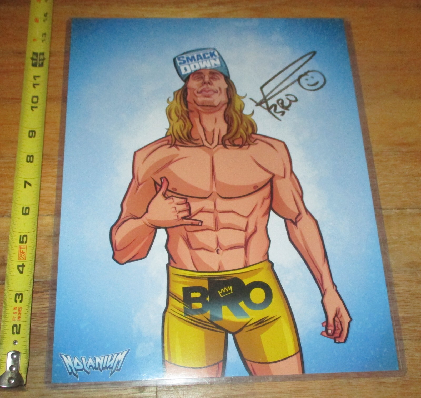 WWF WWE MLW Matt Riddles signed 11 x 14 Nolanium Wrestling artwork BRO ...