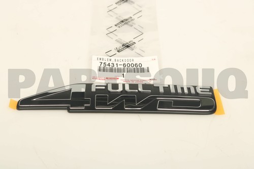7543160060 Genuine Toyota EMBLEM, BACK DOOR, NO.1 75431-60060 | eBay