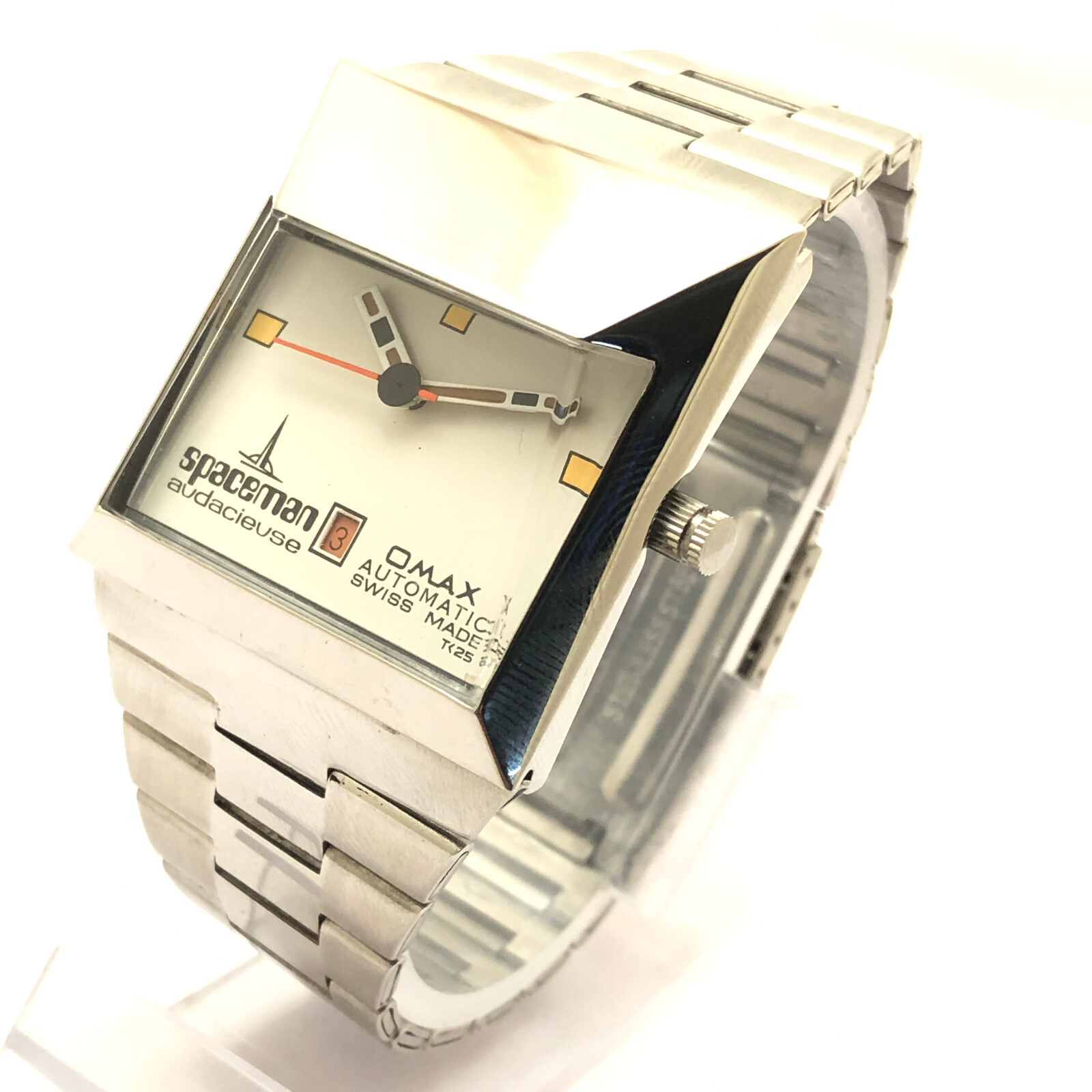 Vintage Used Omax Spaceman 1970's Automatic Good Conditon Swiss Mens ...