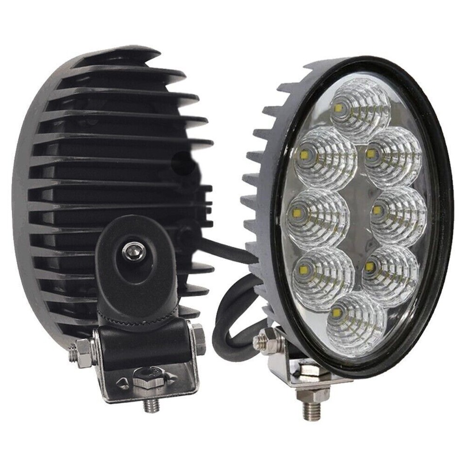 12V 24V LED Oval Flood Light w/Swivel Mount for Case New Holland ...