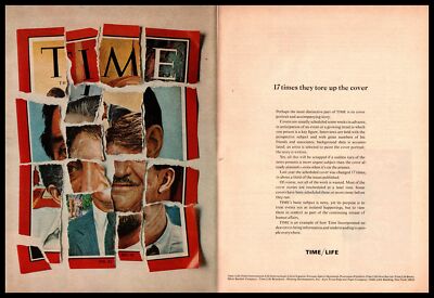 1964 Time Magazine "17 Times They Tore Up The Cover" Life Color 2-Page ...