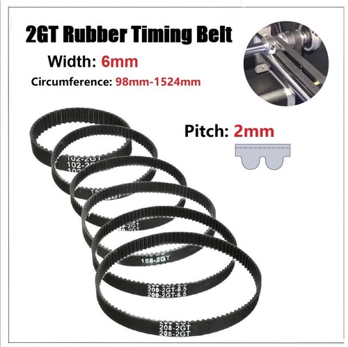 2GT 2M 2mm Pitch 6mm Width Closed Loop Synchronous Timing Belt for ...