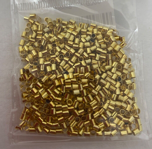 5,000 pieces ~ 2mm Gold Plated Crimp Tubes ~ BRMisc2 | eBay
