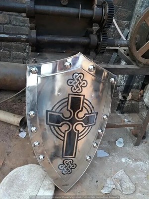 Medieval Knight Templar Crusader Metal Shield Armour Battle Ready Larp ...