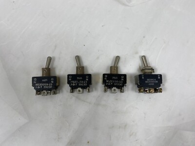 (4) CH MS35059-23 J-B-T 59230 TOGGLE SWITCHES, NEW | eBay