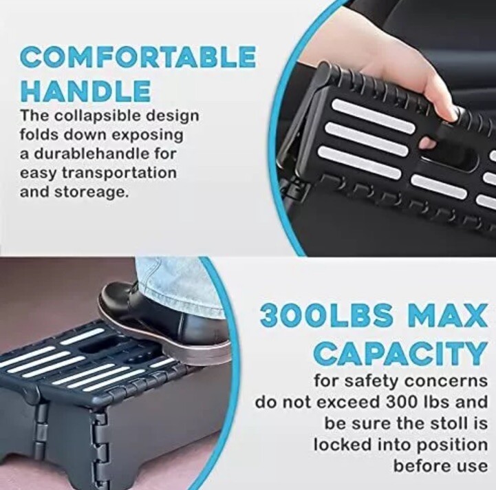 5 Inch Folding Step Stool for Adults Portable Step Stool with Handle ...