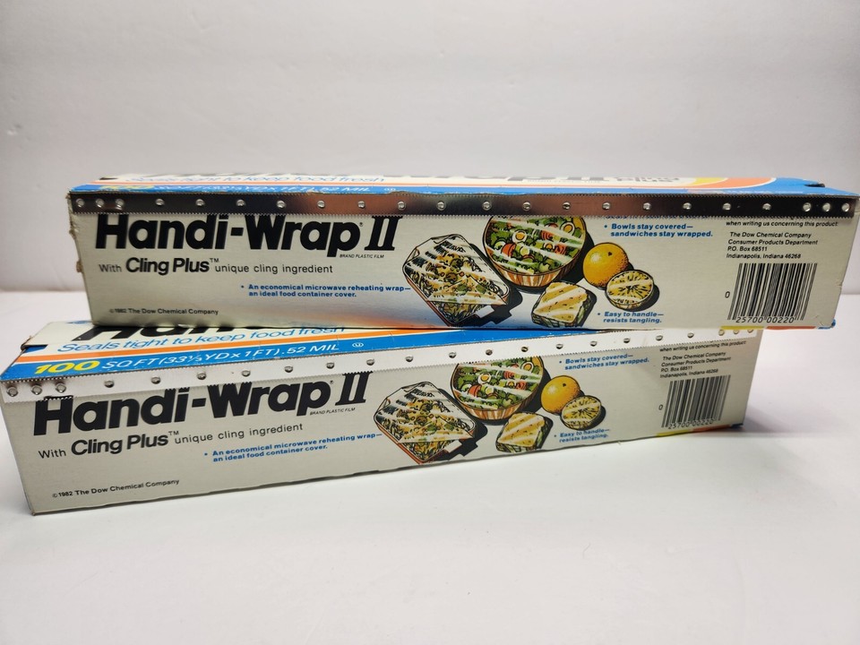1982 Dow Handi-Wrap II Cling Wrap Vintage Sealed NOS Plastic Wrap Movie ...