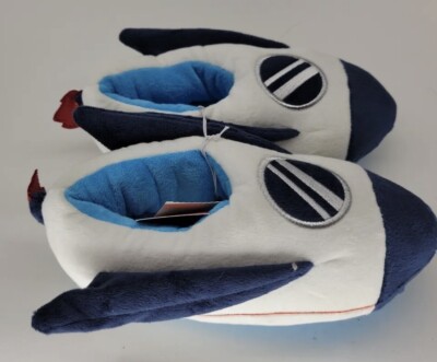 Cat & Jack Slippers Rocket Ships SMALL 13/1 Grips On Soles New, with ...