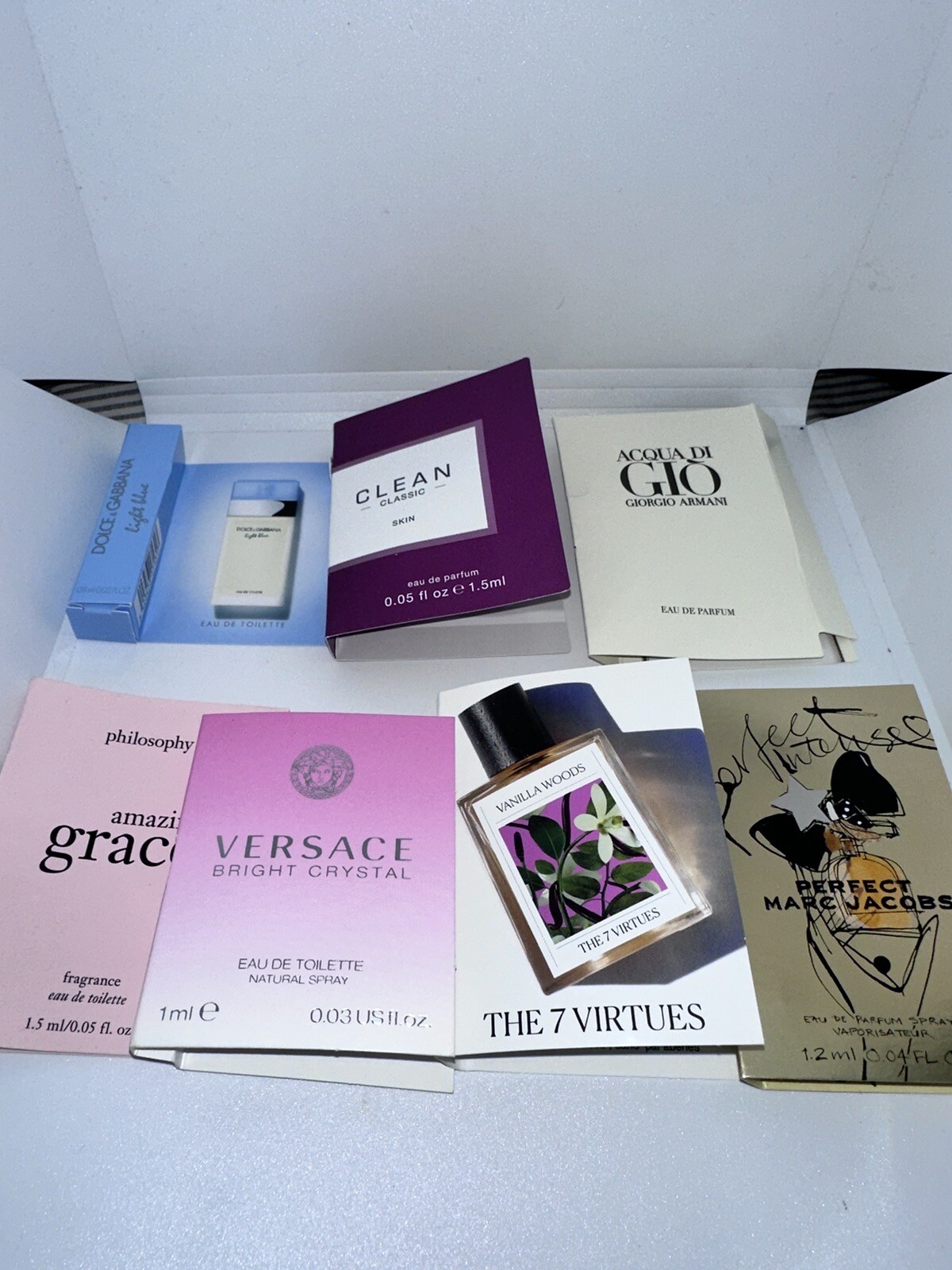 Luxury Perfume Samples Lot Of 7 Versace, Dolce&Gabona,Marc Jacobs ...