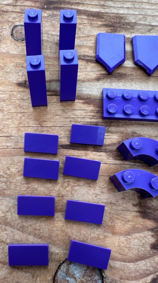 Bulk Purple LEGO Bricks & Parts Assortment — Curves, Slopes, Plates ...