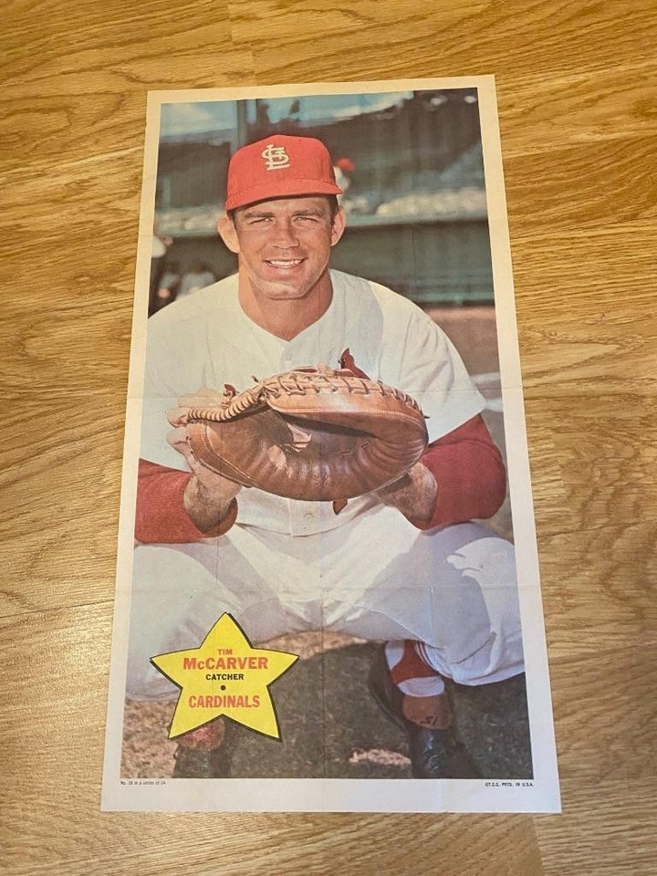 1968 Topps Baseball Poster - Tim McCarver (#19 of 24 ) St. Louis ...