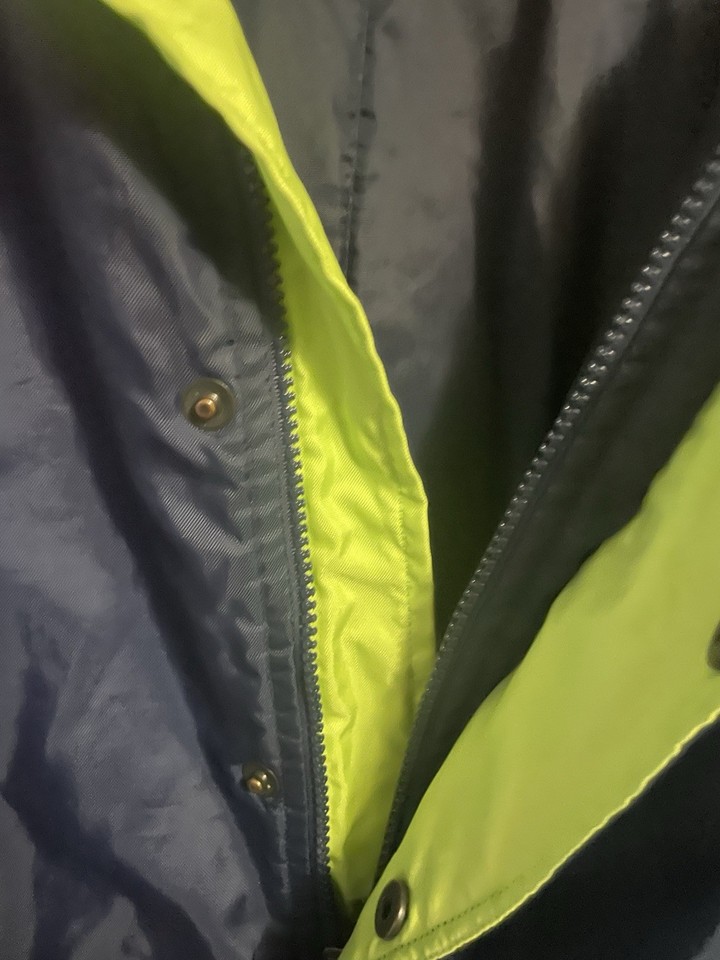 Adidas Mens Coat Medium Athletic Hardshell Zip Up Pockets Hooded Blue ...