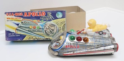 Vintage Battery Operated USA-Nasa Apollo Spaceship Tin Toy W/Box Japan ...