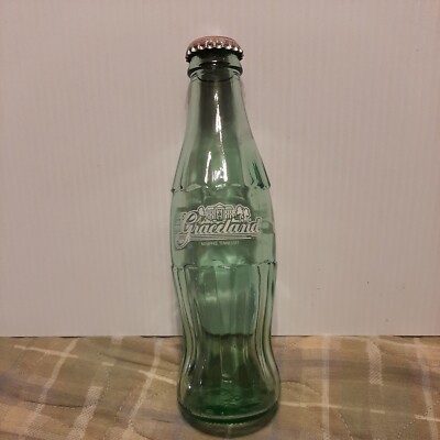 Elvis Presley Vintage Graceland Coca Cola Glass Bottle 8fl oz Coke Rare ...