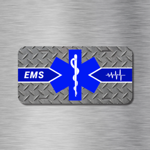 EMS Emergency Medical Services Vehicle License Plate, Front Auto Tag ...