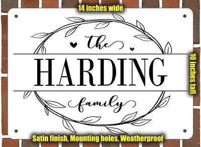 Harding Family Decorative Metal Door or Wall Plaque (Style 1) | eBay