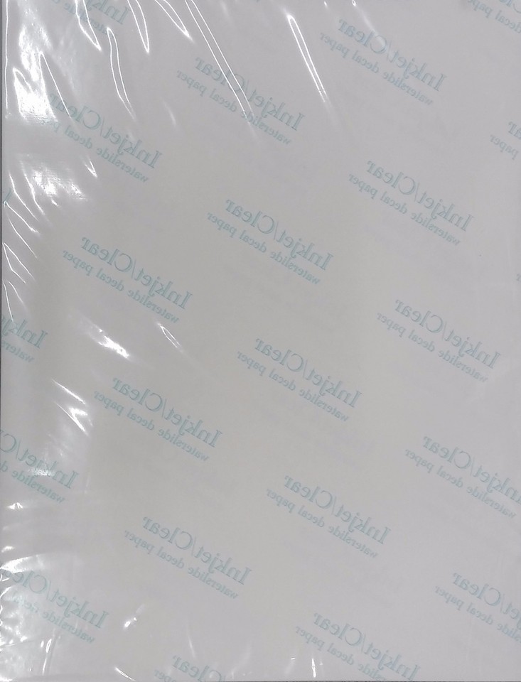 Waterslide Transfer Decal Paper Decalcomania DIY 10 Sheets INKJET CLEAR ...