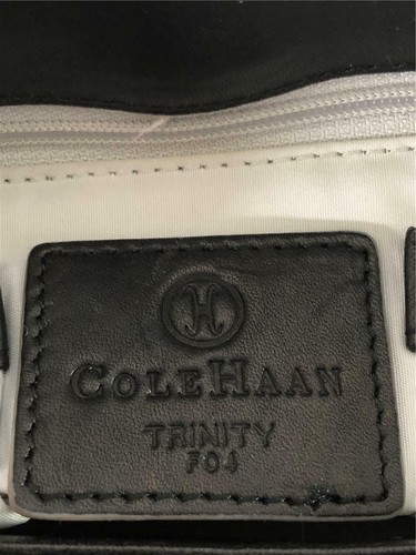 COLE HAAN Trinity F04 Solid Black Leather Large Shoulder Bag | eBay