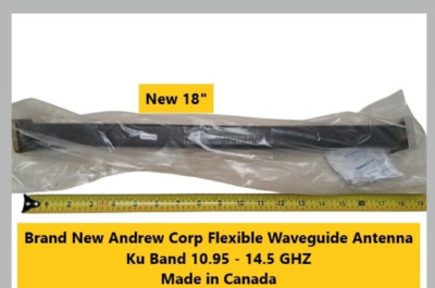 New Andrew Corp Flex WaveGuide 163227-18 Freq Range 10.95-14.40 GHz Ku ...