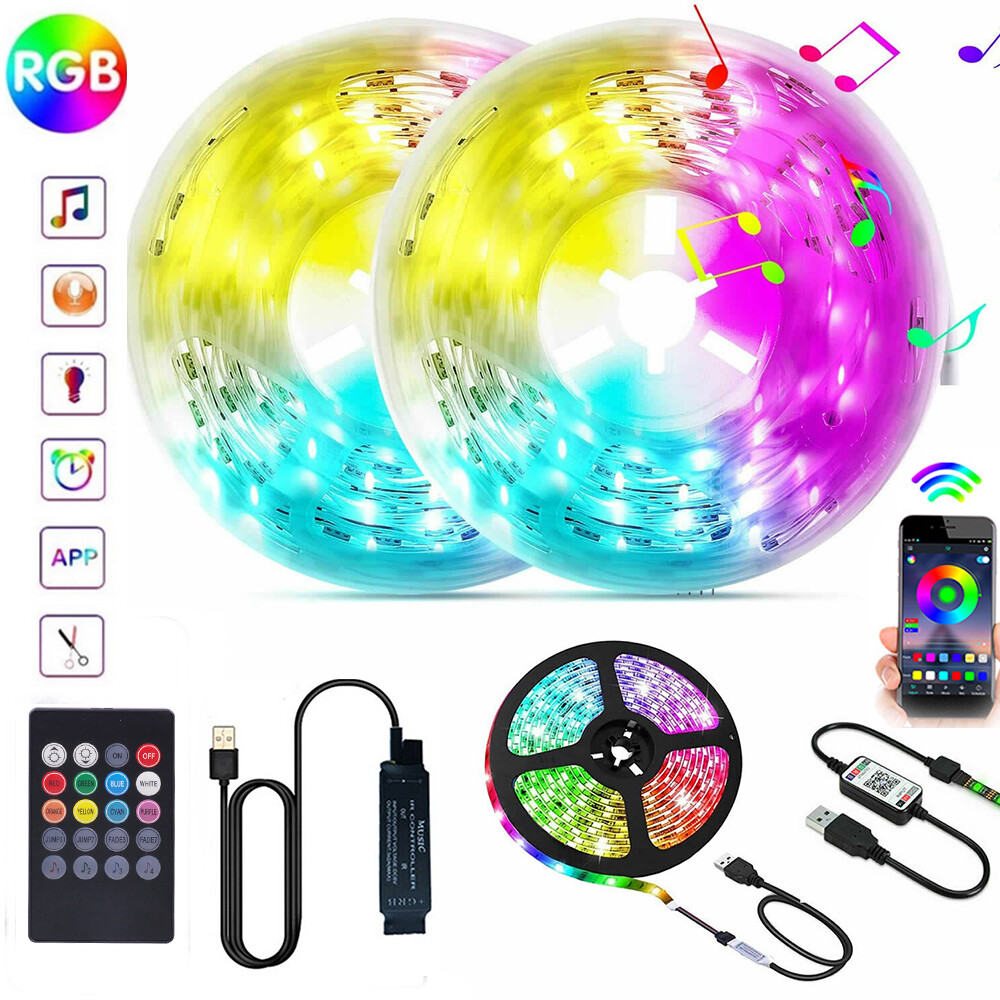 USB Powered RGB LED Strip Light Backlight for LCD TV PC Computer Case ...