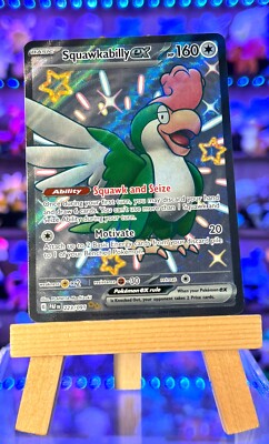 Squawkabilly ex 223/091 Shiny Full Art Ultra Rare Paldean Fates Pokemon ...