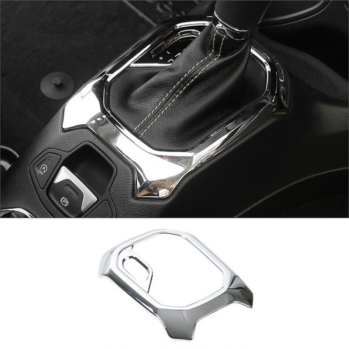 Chrome Central Console Gear Shift Frame Cover Trim For 2015-2022 Jeep ...