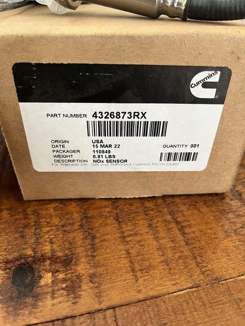 Cummins Sensor Nitrogen Oxide 4326873RX 4326873 for sale online | eBay