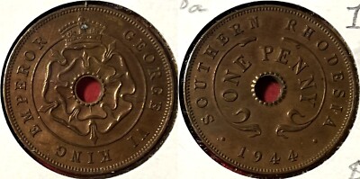 Southern Rhodesia 1944 1 Penny - George VI KM-8a Bronze BUNC #111 - US ...