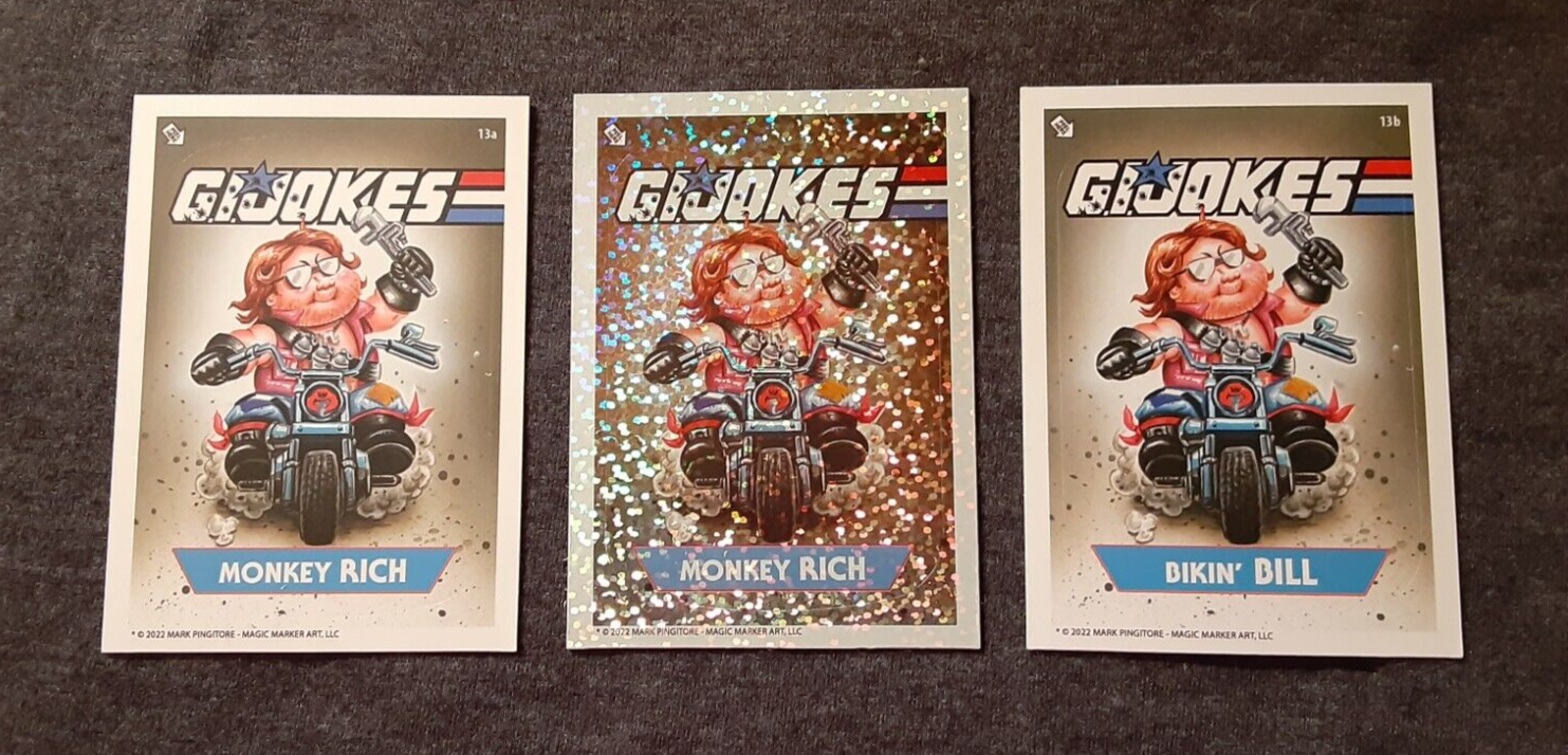 garbage pail kids prism disgustin justin G.I. joe vile kyle g.i. jokes ...