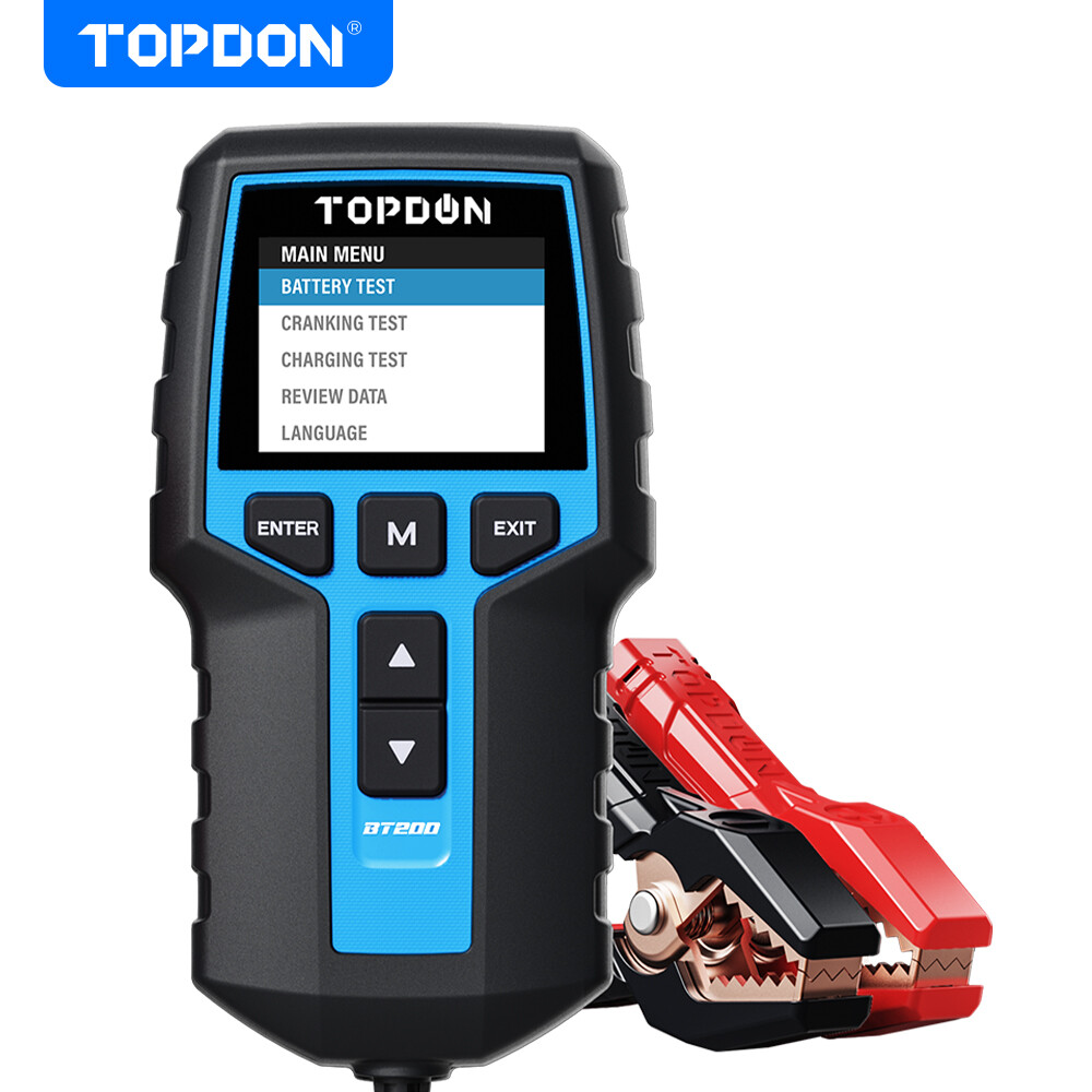 TOPDON BT200 Car Battery Tester 24V 12V Load Tester Charging System ...