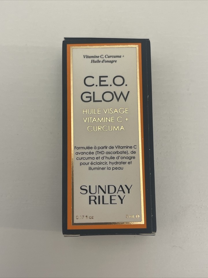 10x Sunday Riley CEO Glow Vitamin C + TURMERIC FACE OIL Travel 5ml/0 ...