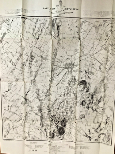 Map Battle Field of Gettysburg Day 2 July 1863 published 1876 new ...