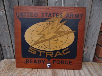 US Strategic Army Corps STRAC Command READY FORCE Plaque 1960's 18th ...