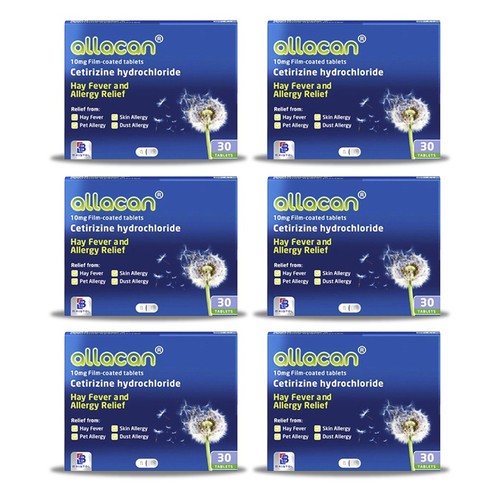 Allacan Cetirizine 10mg 180 Tablets – 6 Month Hayfever & Allergy Relief ...