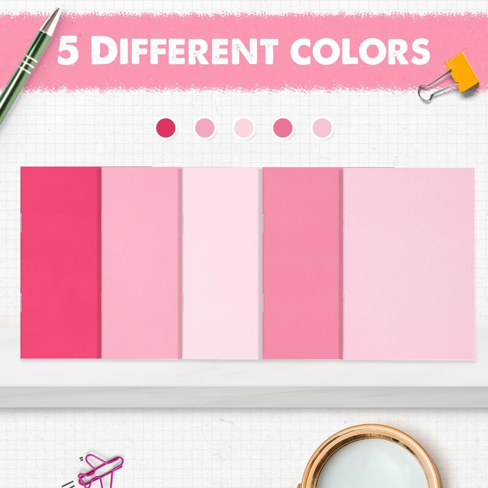 100 Pcs Mini Notebooks Bulk Small Pocket Notepads Journals Lined Paper ...