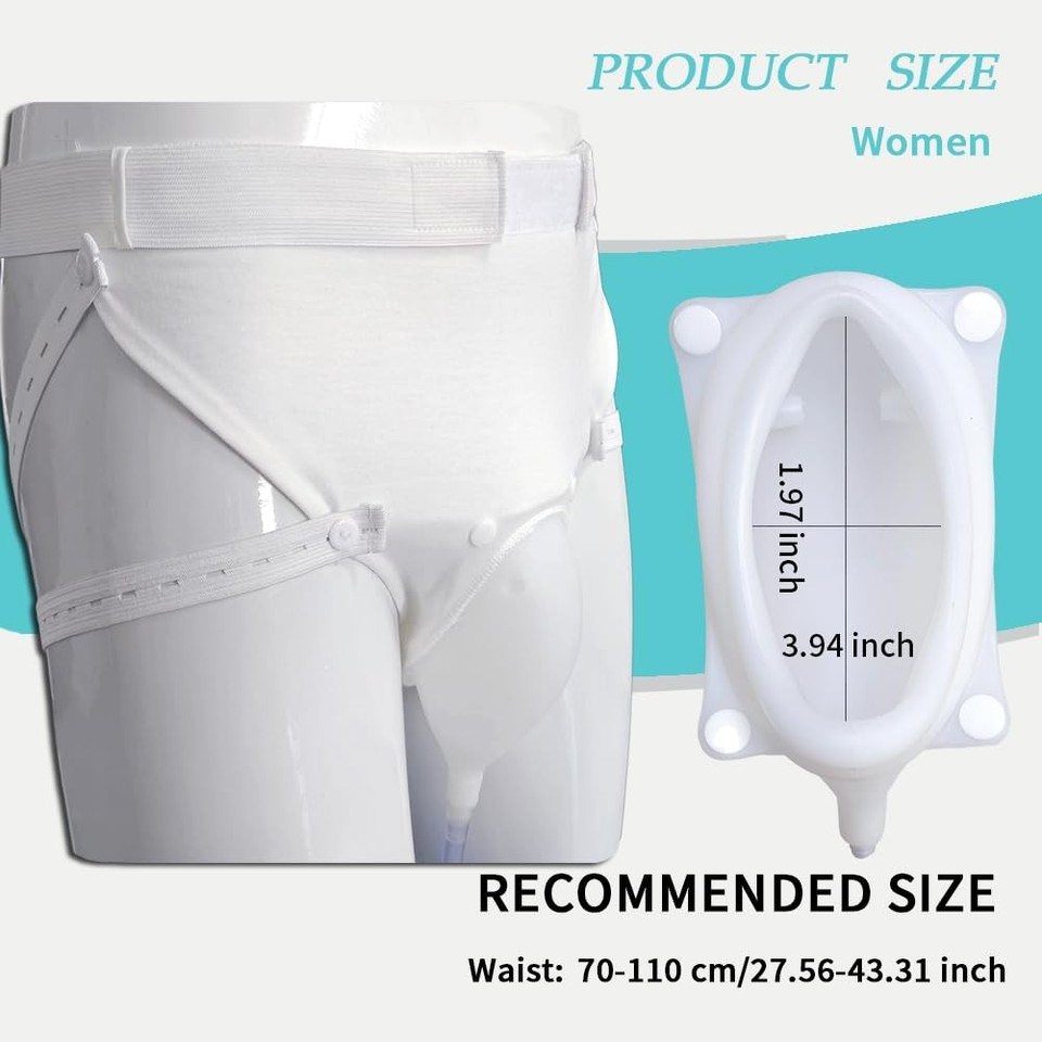 Urine Collection Bag Wearable Urinal for Men Portable Male Women, White ...