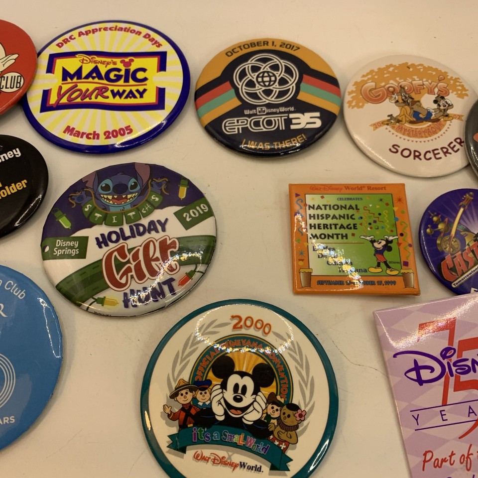 10 Vintage Buttons Disneyland Disney World 80s 90s 20s Birthday Cruise ...