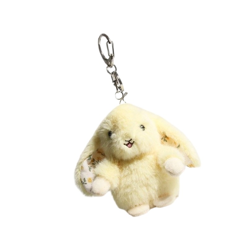 Cute Cartoon Rabbit Figure Bag Charm PP Cotton Texture Rabbit Hanging ...